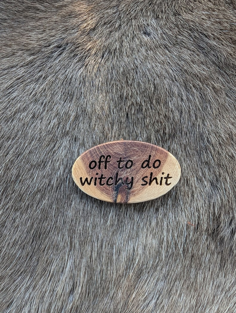 Ren Faire Festival Natural Cedar Wood Pins Witchy Pagan Pins - Etsy