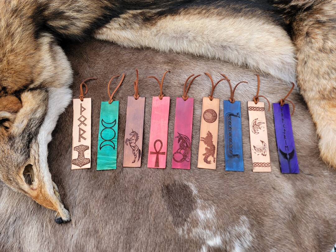 Handmade Leather Bookmark - Personalized With Inscription - Etsy