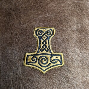 Viking Embroidered Patches - Mjolnir, Sleipnir, Valkyrie, Raven ...
