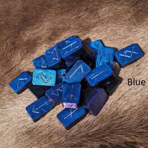 Color Shift Elder Futhark Runestone Set 6 Colors - Etsy