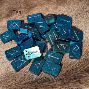 Color Shift Elder Futhark Runestone Set 6 Colors - Etsy