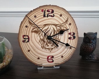 Highland Cow Wall Clock - Etsy