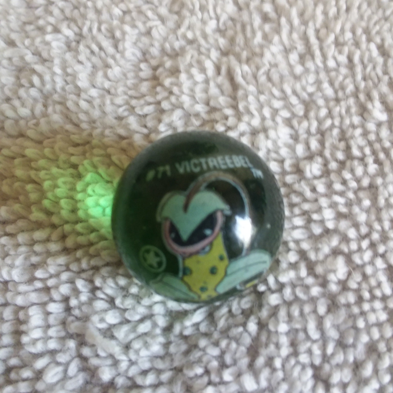 Vintage Pokemon marbles 71 Victreebel on green glass base | Etsy