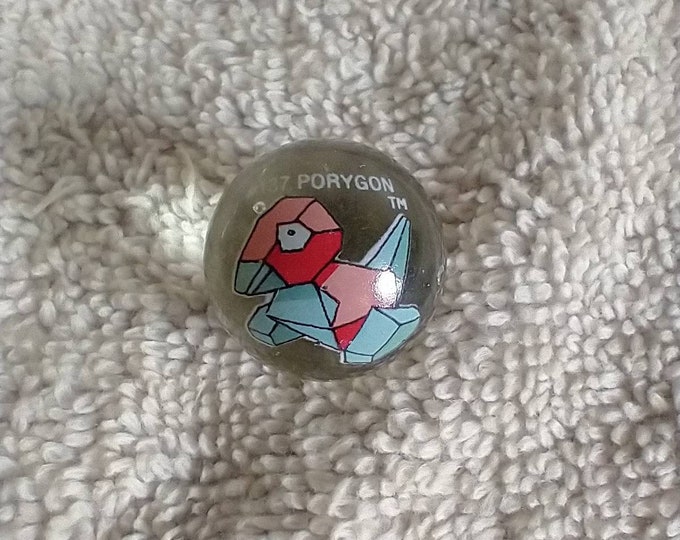 Vintage Pokemon Marble 137 Porygon on Clear Glass Marble Shooter Mint ...
