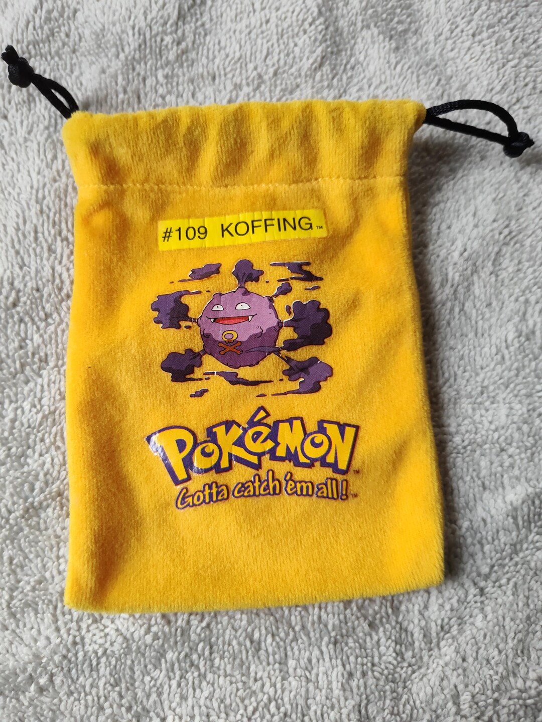Pokemon Marbles Bag #109 Koffing Yellow Cloth Marble Bag M to M+ ...