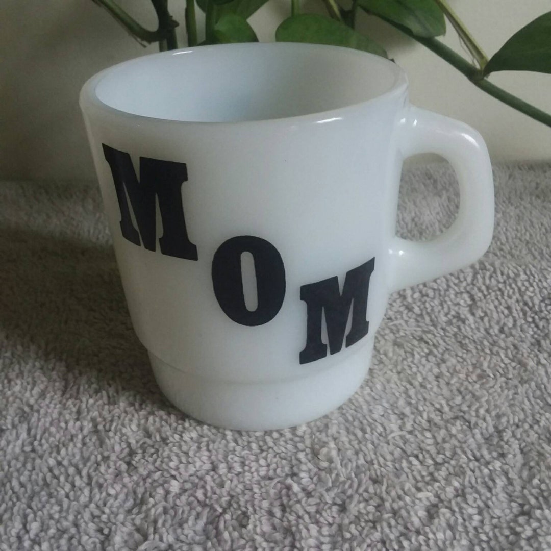 Vintage Milk Glass Coffee Mug Rare Termocrisa Mug Vintage Milk Glass ...