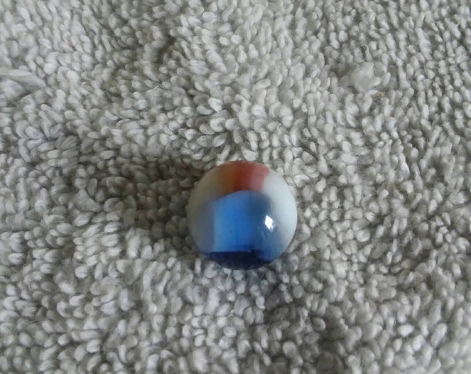 Vitro Helmet Marble HTF Light Blue Glass Marble Excellent Colors Mint ...
