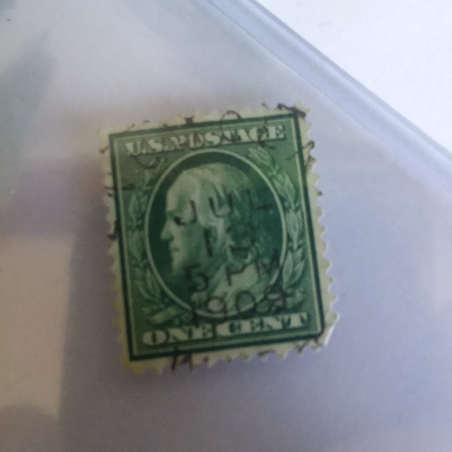 Benjamin Franklin RARE Stamp One Cent 1909 July 13 at 3 Pm - Etsy