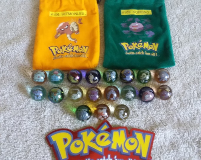 Rare Pokemon Marbles 1st Edition Star Promo Lot of 19 Plus 2 Marble ...
