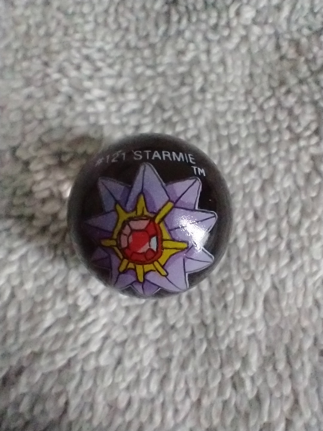Vintage Pokemon Marble #121 Starmie on Green Glass Marble Shooter Mint ...