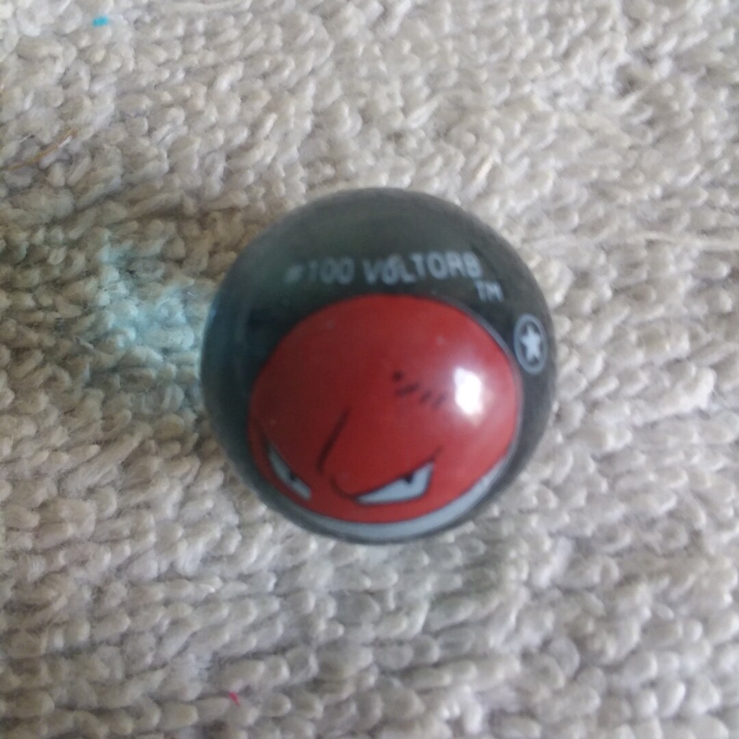 Vintage Pokemon Marbles #100 Voltorb on Light Blue Glass Marble Mint to ...