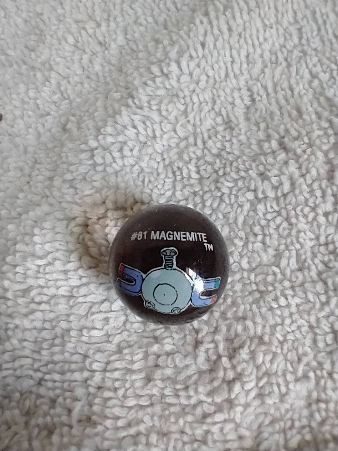 Vintage Pokemon Marble 81 Magnemite on Purple Glass Marble - Etsy