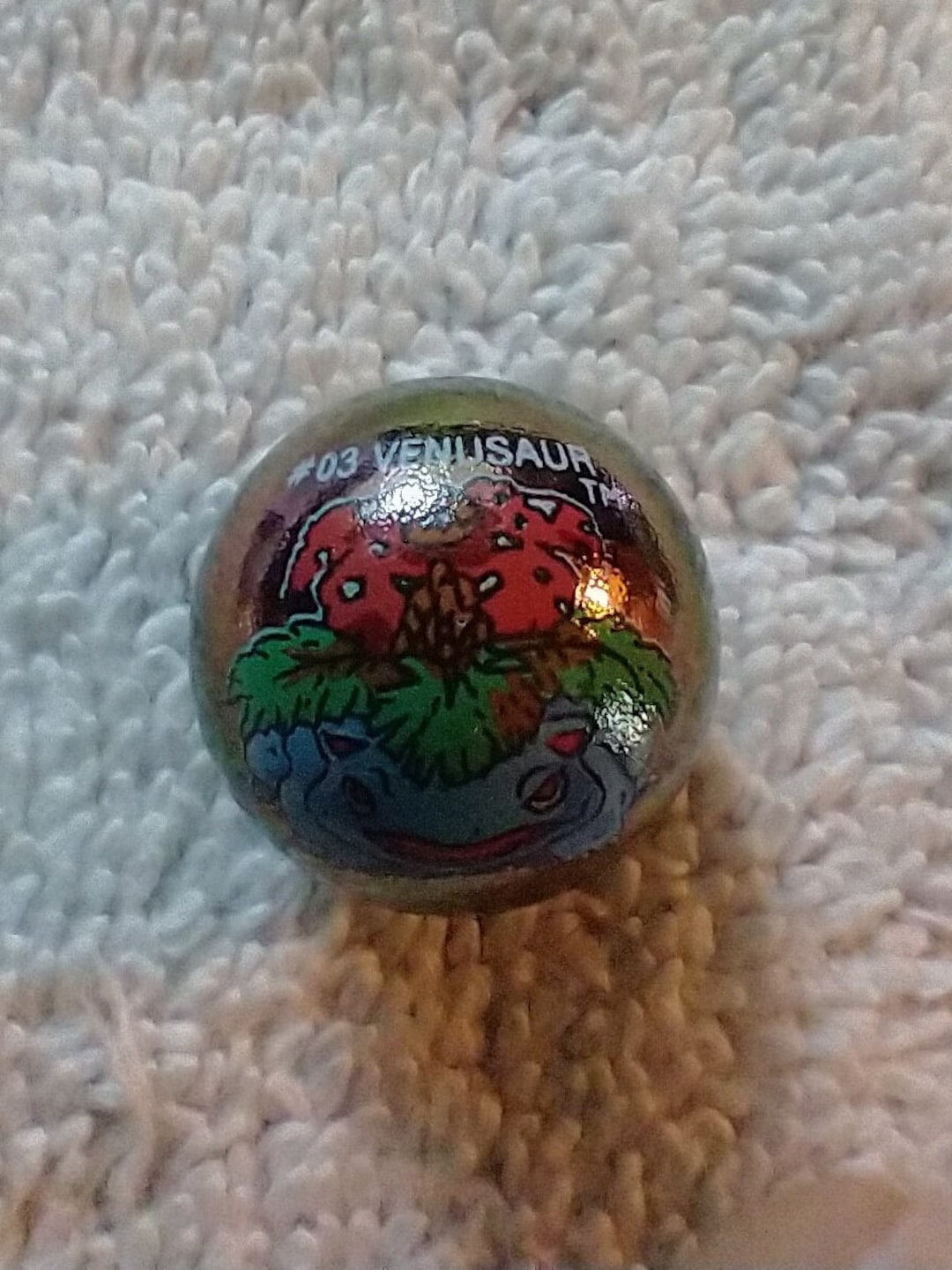 Vintage Pokemon Marble #03 Venusaur Holo Foil Metallic Glass Marble ...