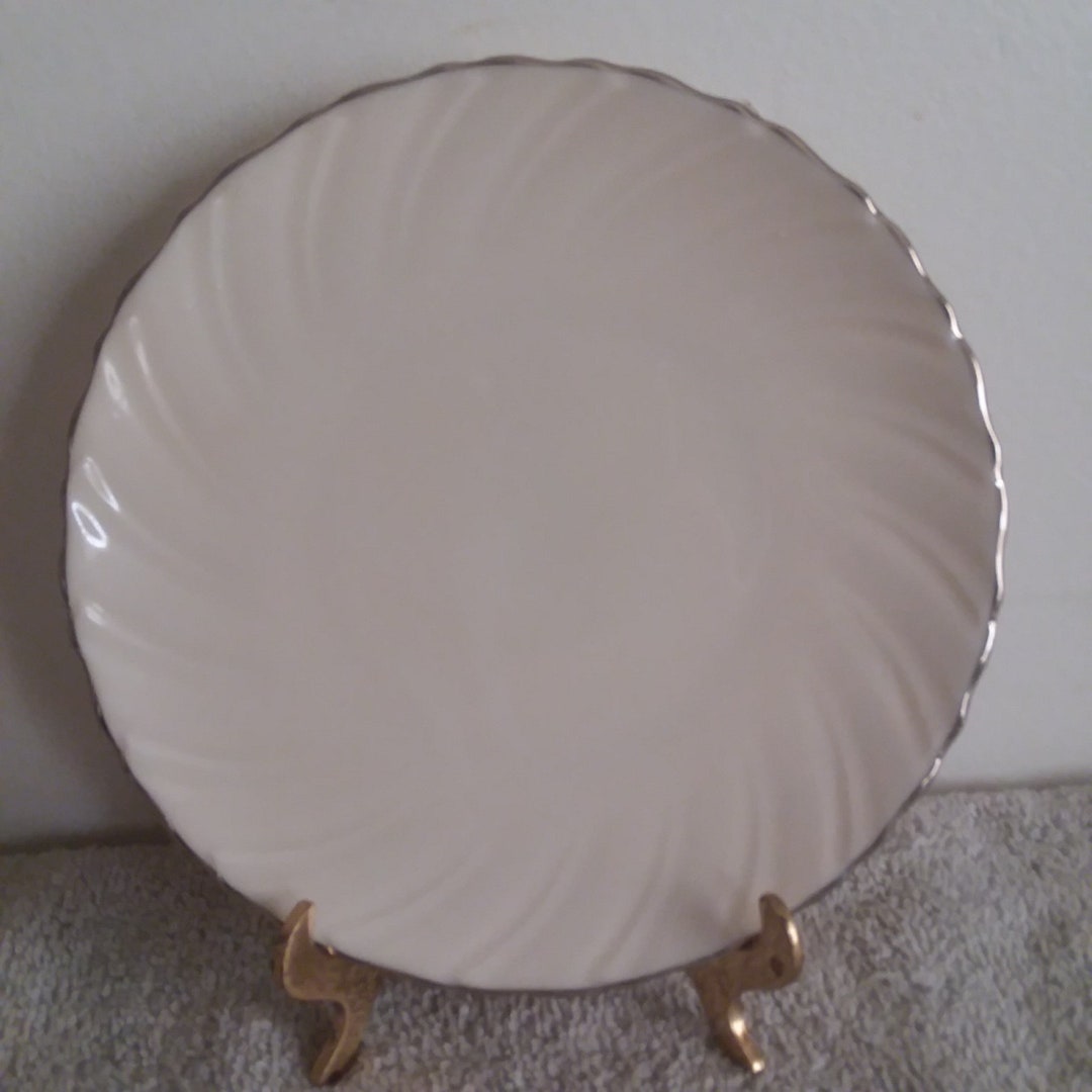 Lenox Weatherly D517 Plate Scalloped With Silver Edging 6 1/4 Inch ...
