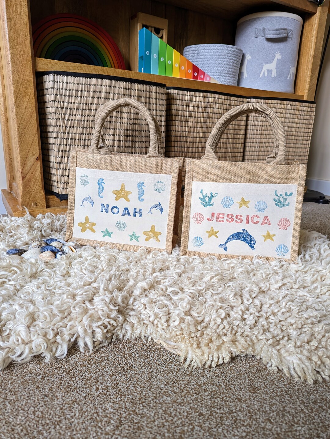 Children's Personalised Beach Bag, Holiday Bag, Choice of Patterns and ...