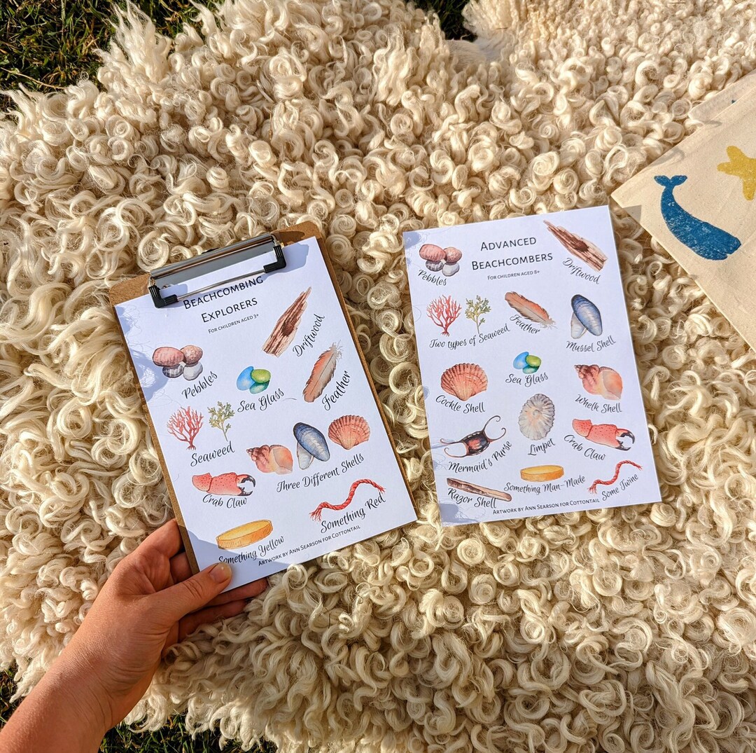 Scavenger Hunt Beachcombing Set, Beach Bag, Shell, Sea Glass, Childrens ...