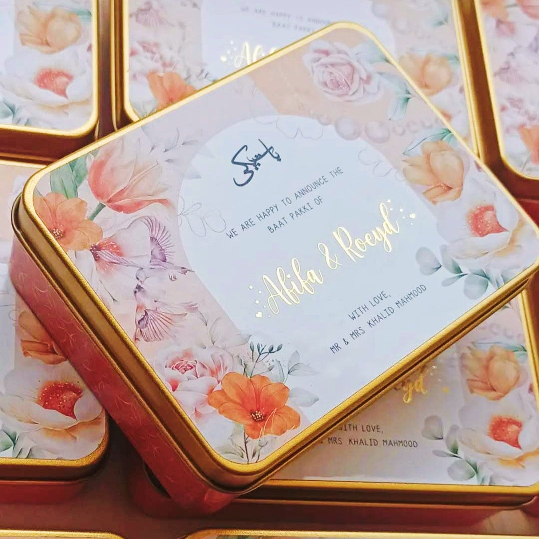 Personalized Mithai Box, Sagai Favor Box, Indian Favor Box, Bidh Box ...