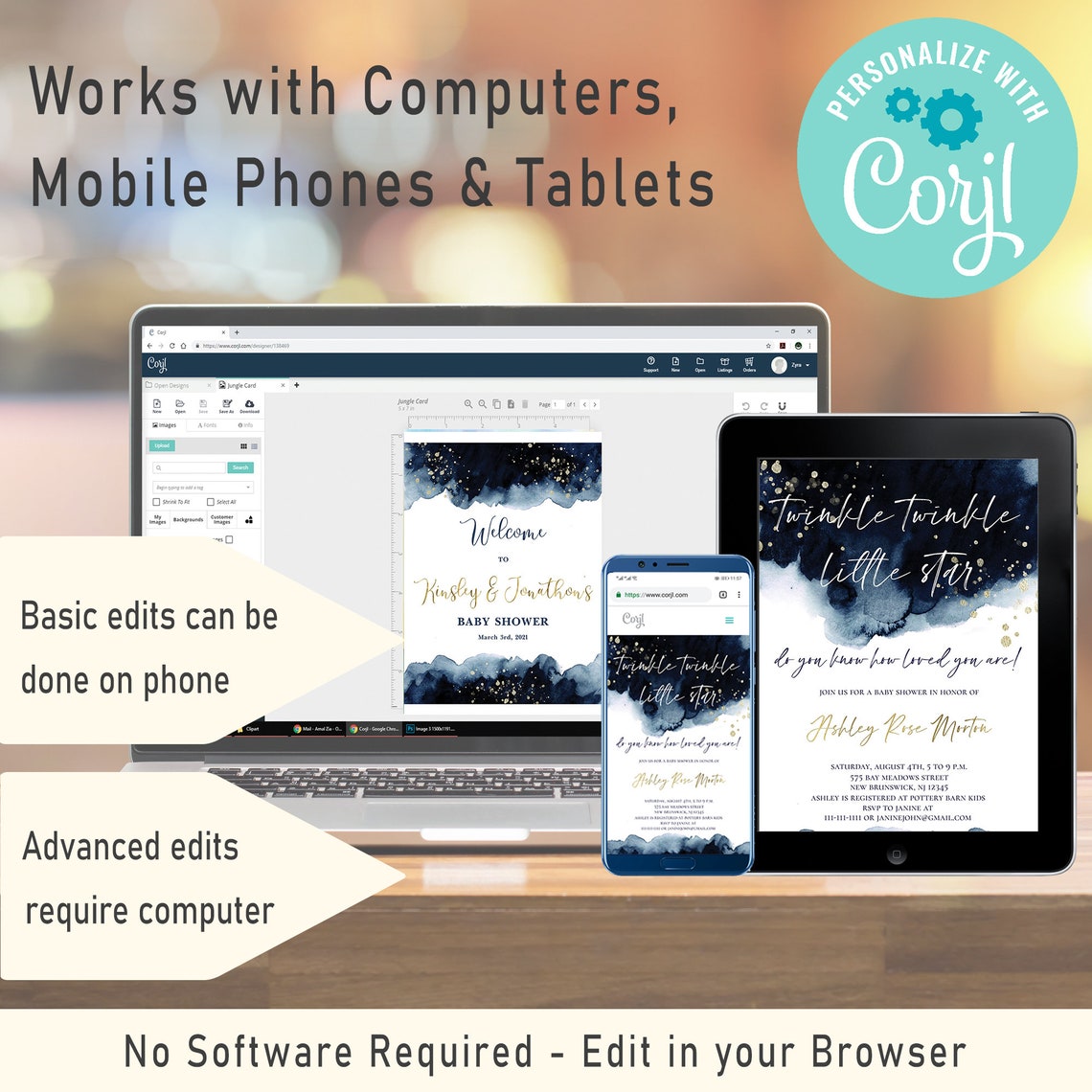 Editable Menu Template, Twinkle Twinkle Menu Printable, Editable ...