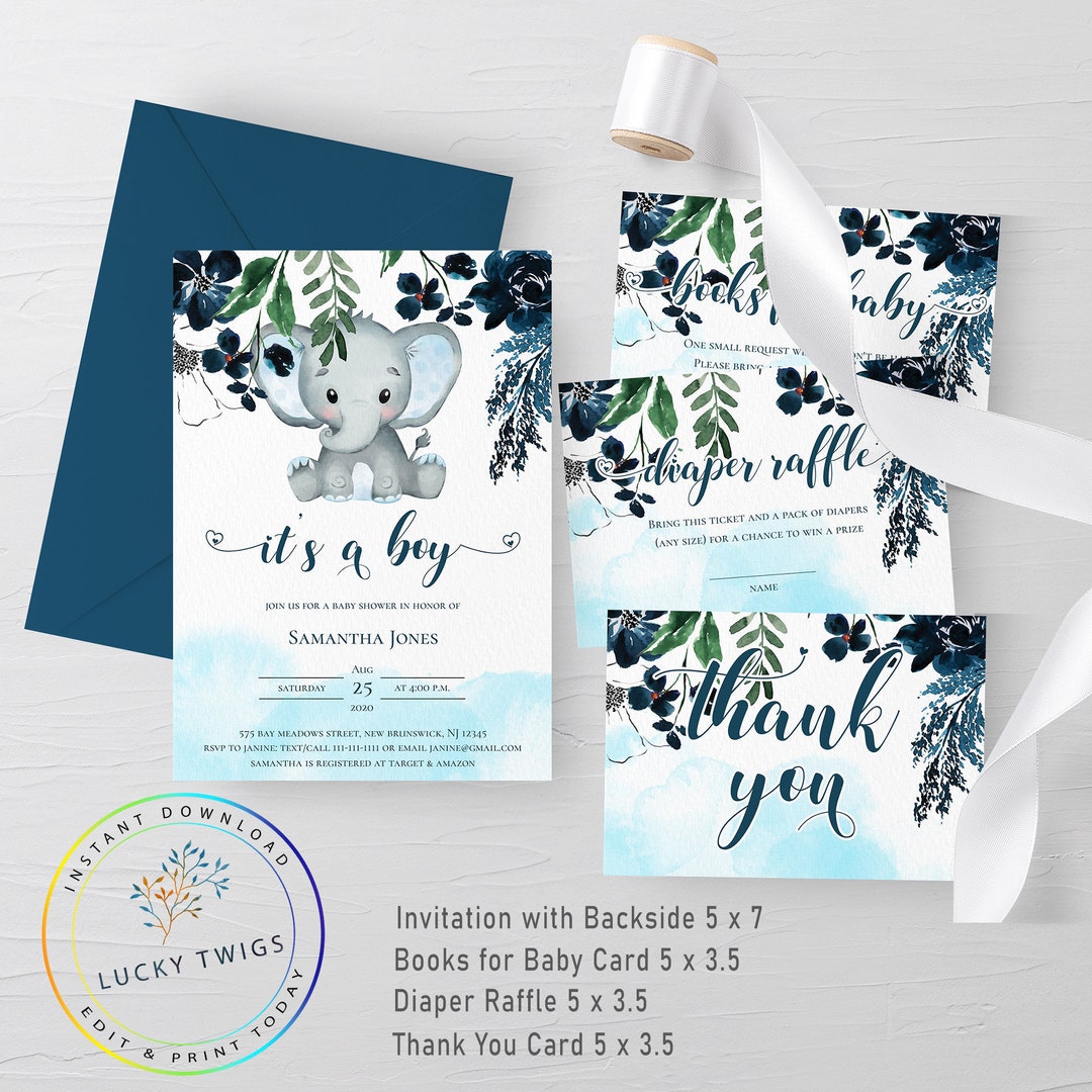 Boy Baby Shower Bundle It's a Boy Gender Reveal Baby - Etsy