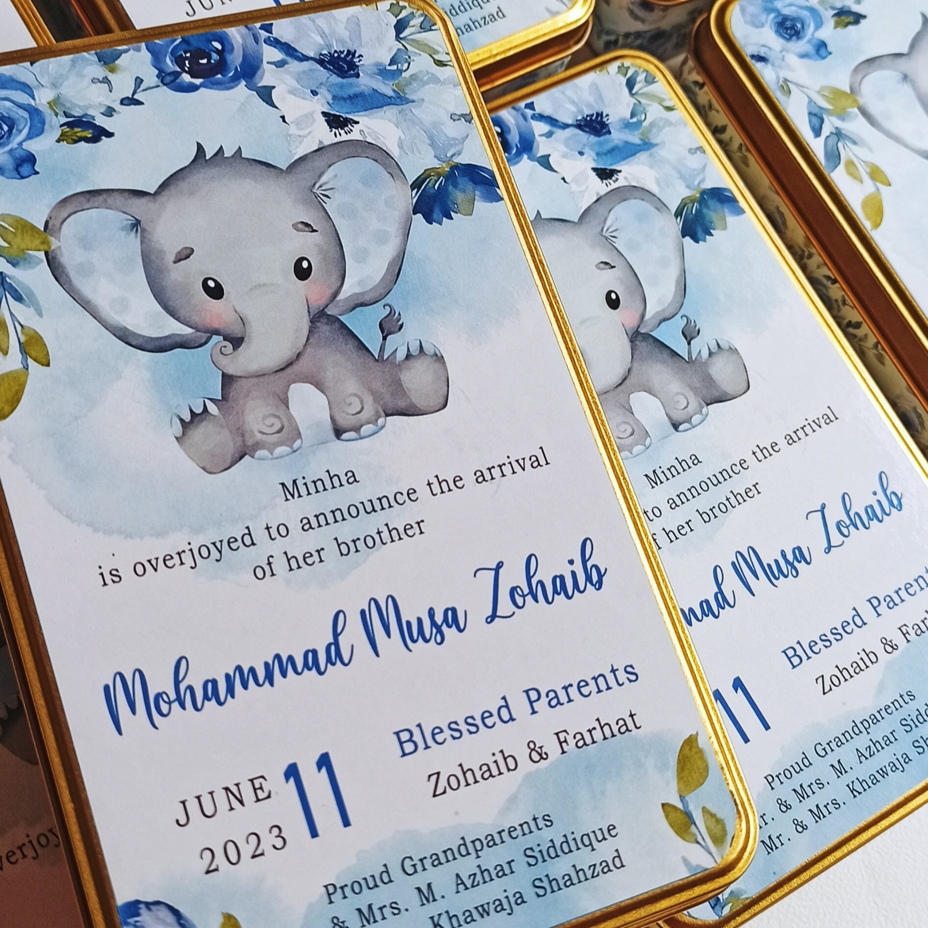 Custom Mithai Box, Personalized Baby Favor Box, Indian Sweet Box, Tin ...