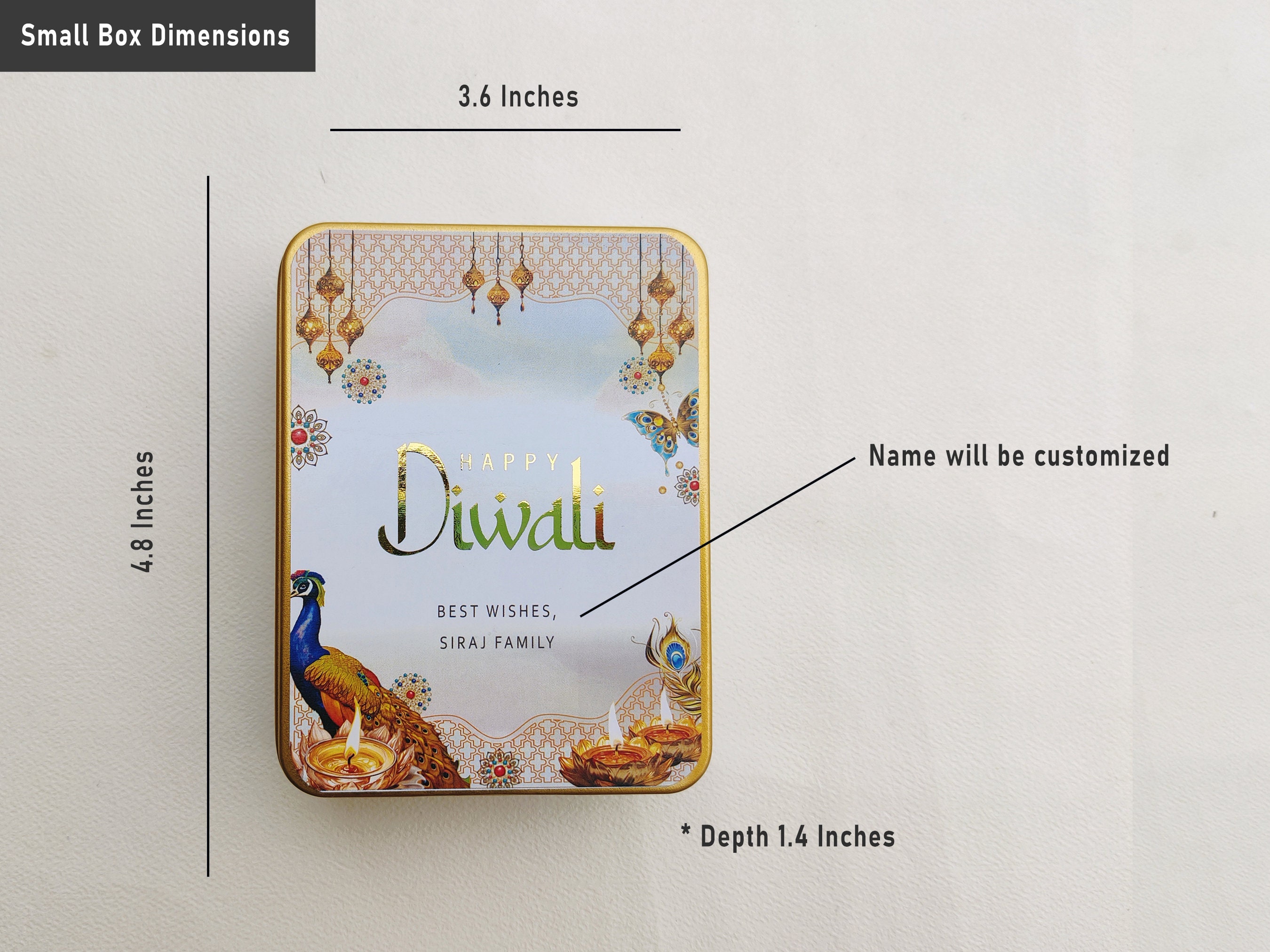 Personalized Diwali Mithai Box, Custom Diwali Sweet Box, Indian Sweet ...