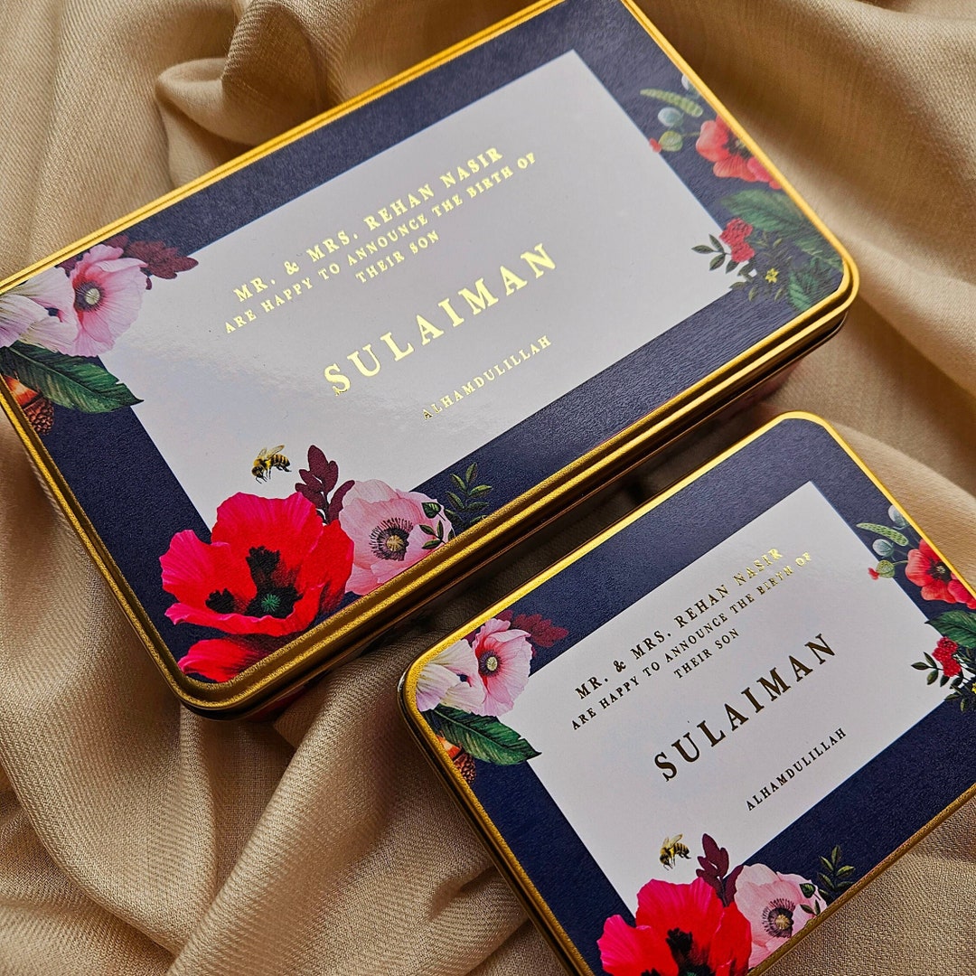 Personalized Mithai Box| Personalized Baby Favor Box| Indian Mithai Box ...