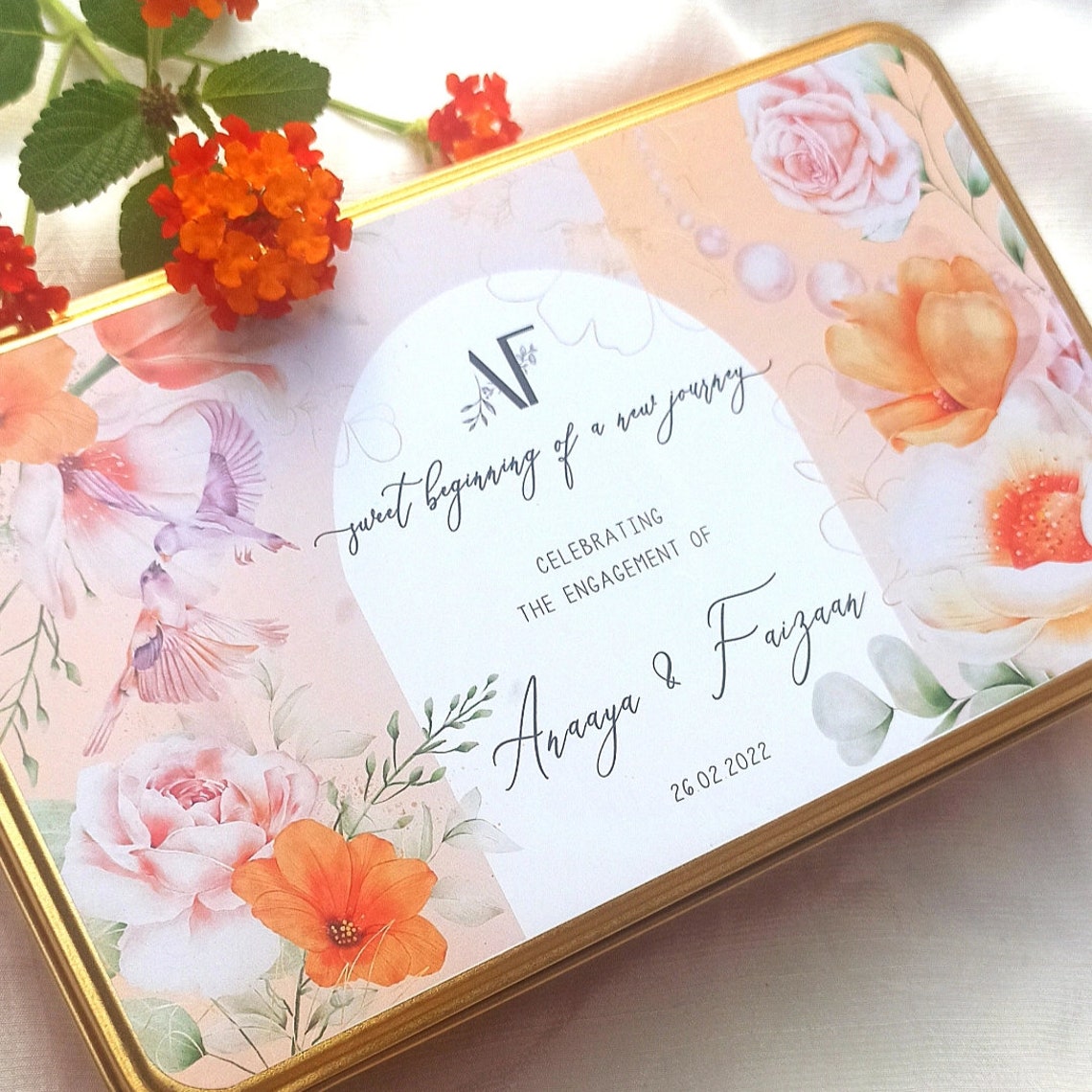 Personalized Mithai Box, Sagai Favor Box, Indian Favor Box, Bidh Box ...