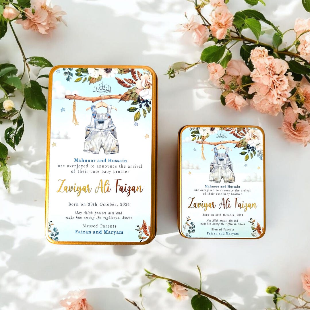 Personalized Mithai Box| Personalized Baby Favor Box| Indian Mithai Box ...