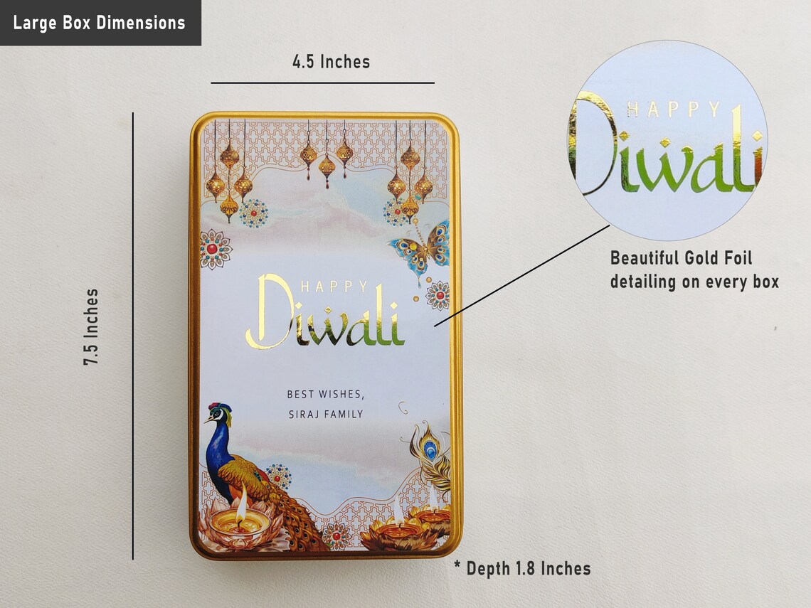 Personalized Diwali Mithai Box, Custom Diwali Sweet Box, Indian Sweet ...