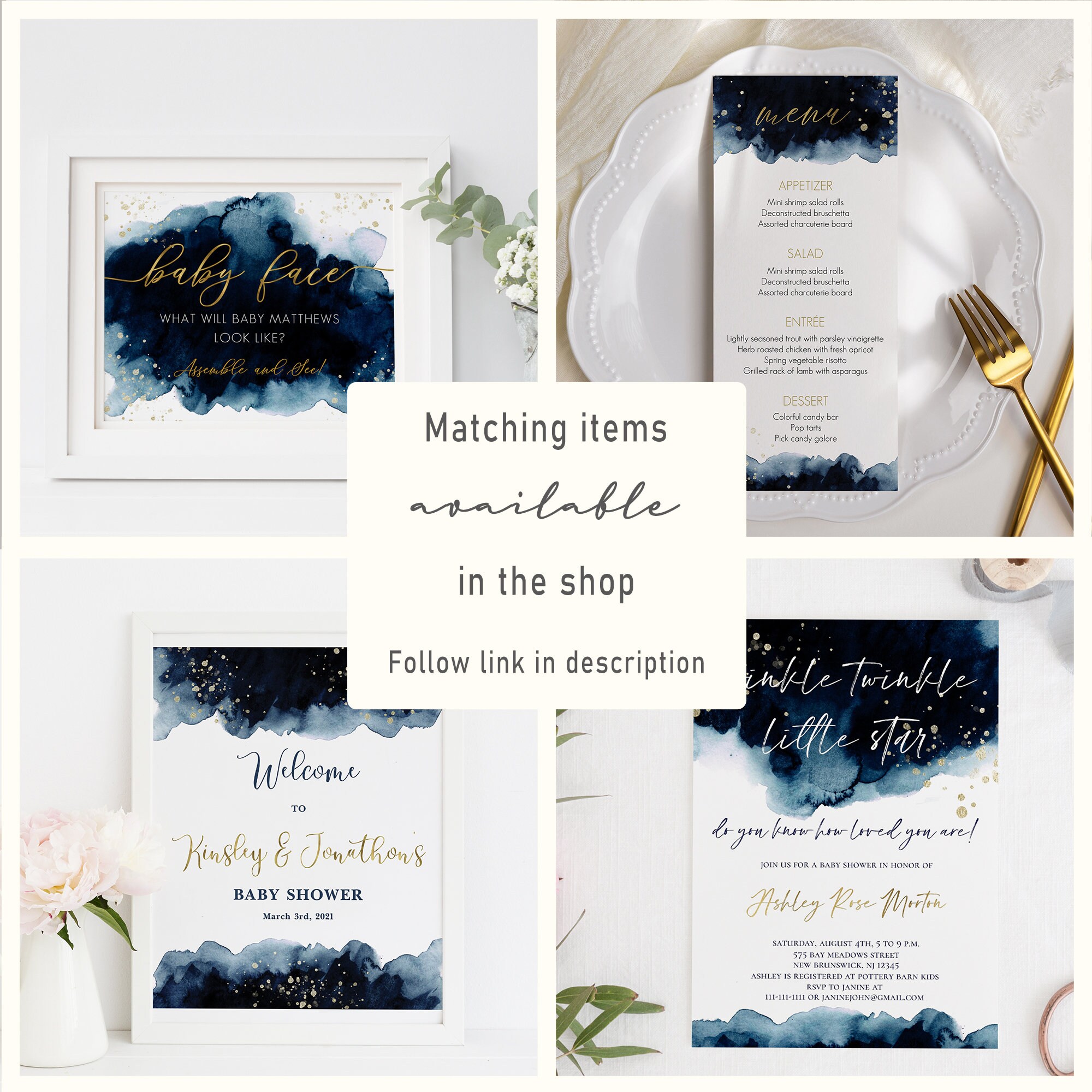 Editable Menu Template, Twinkle Twinkle Menu Printable, Editable ...