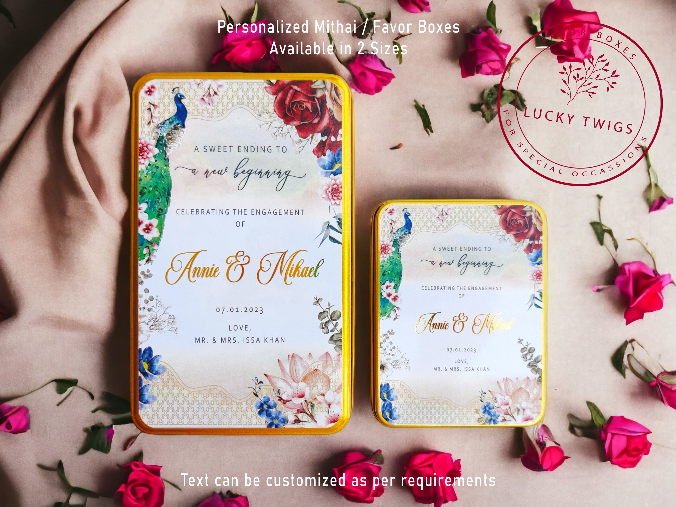 Wedding sweet box with name | Beachweddingtips.com