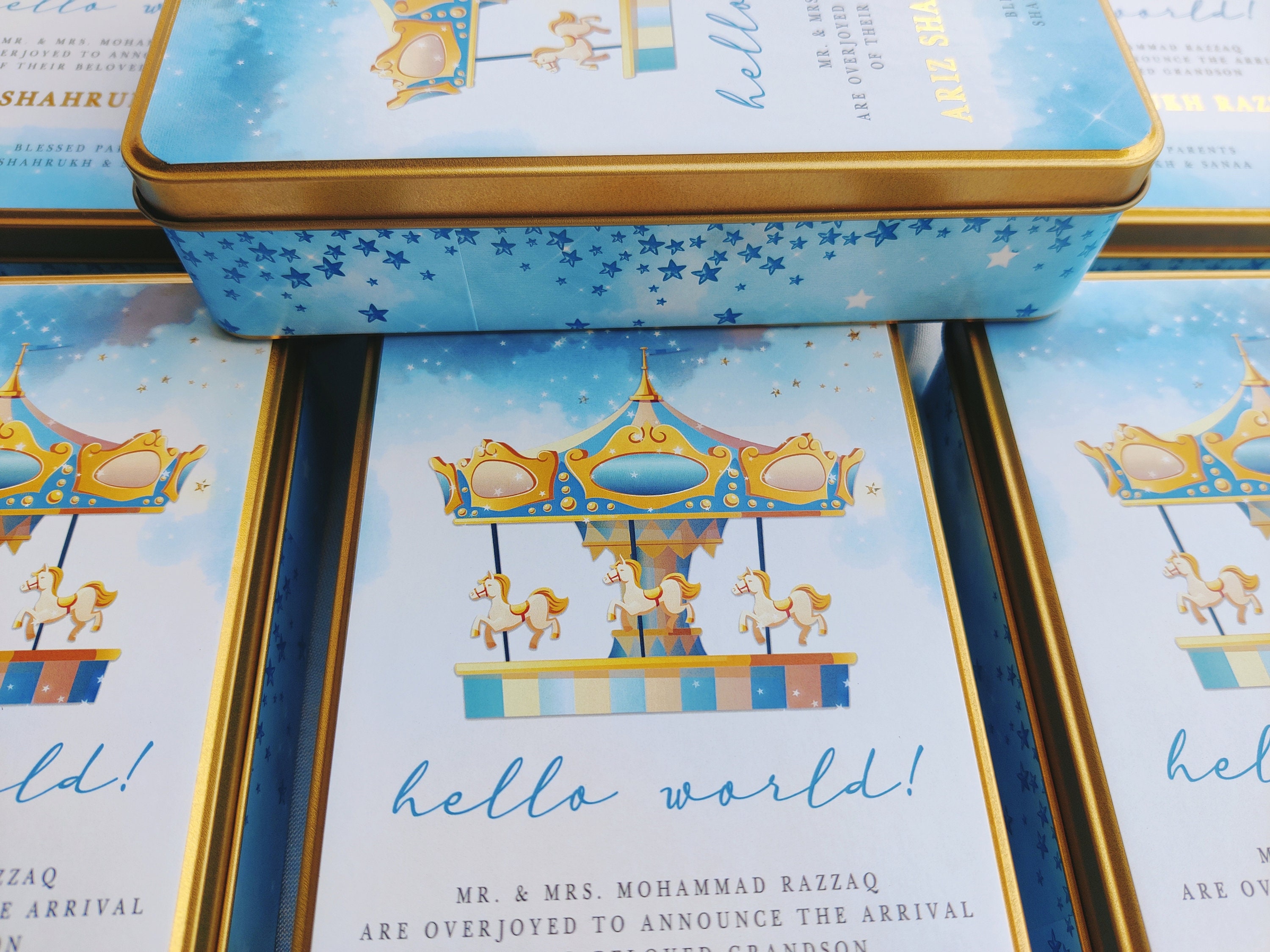 Custom Mithai Box, Personalized Baby Favor Box, Indian Sweet Box, Tin ...