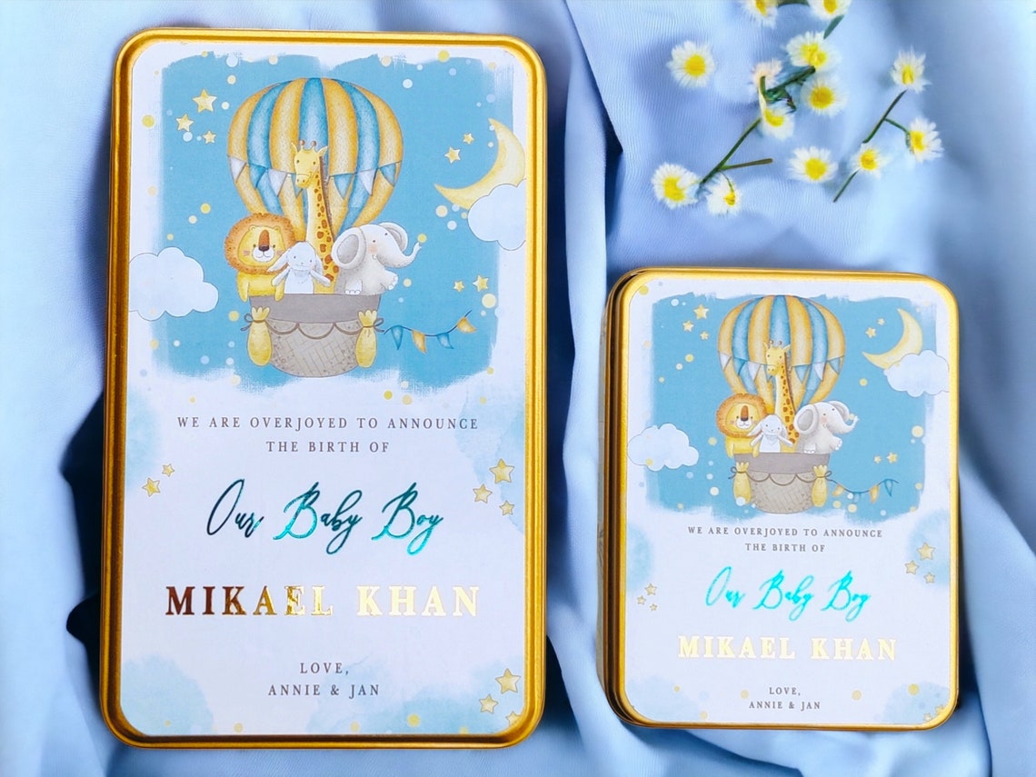 Personalized Mithai Box| Personalized Baby Favor Box| Indian Mithai Box ...