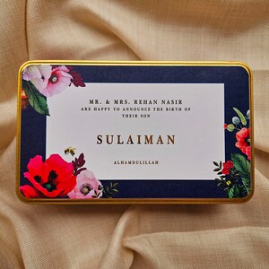 Personalized Mithai Box| Personalized Baby Favor Box| Indian Mithai Box ...