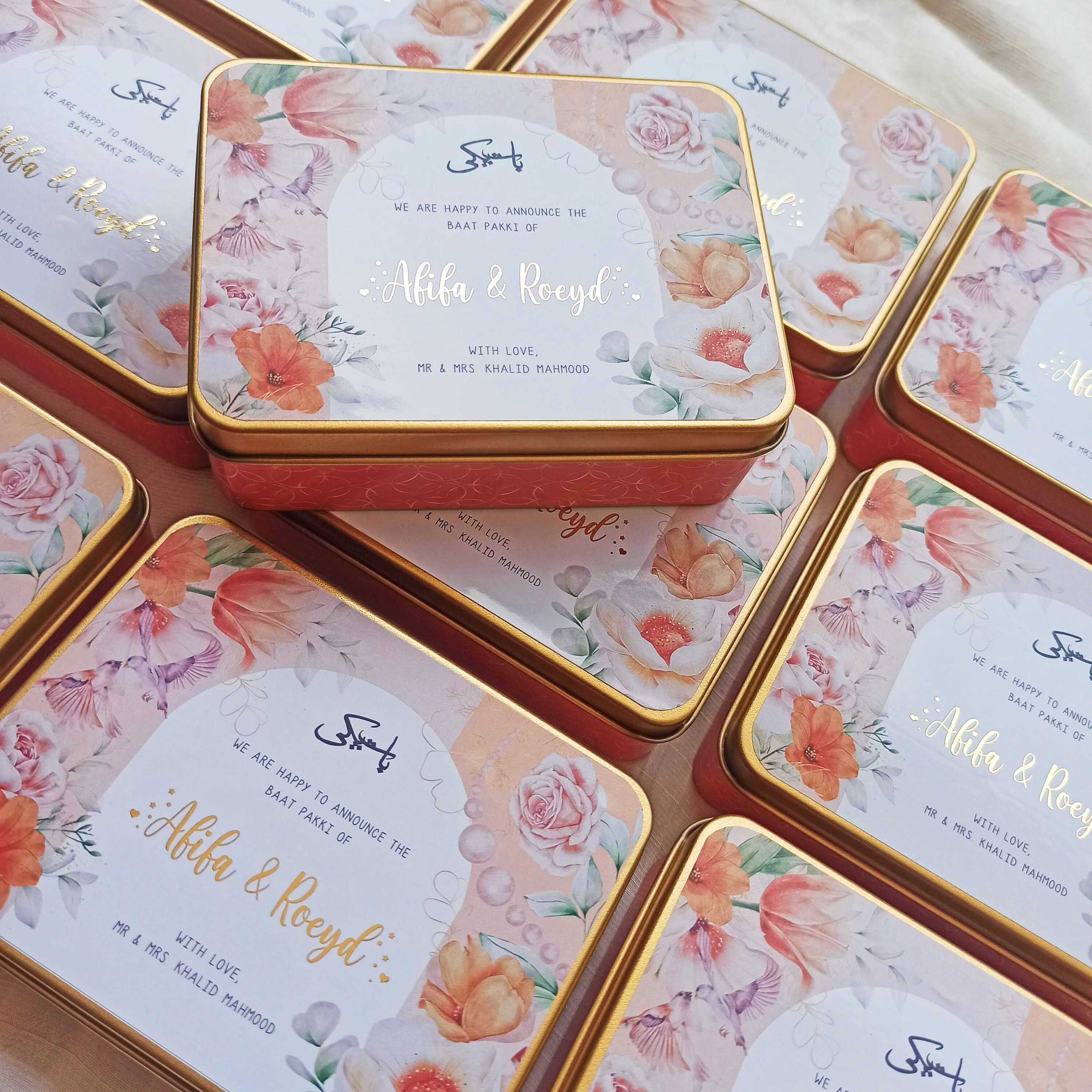 Personalized Mithai Box, Sagai Favor Box, Indian Favor Box, Bidh Box ...