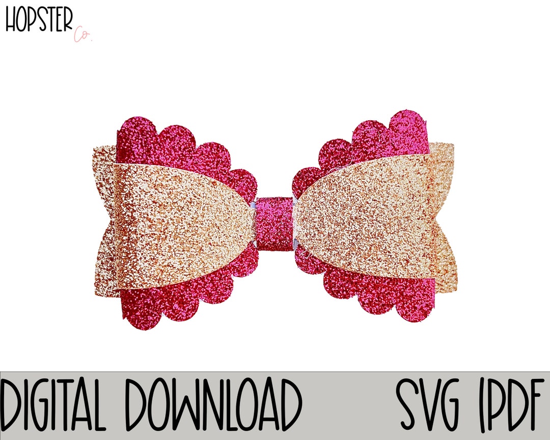 Hair Bow Template Svg, Layered Bow Svg, Hair Bow Template, Bow Template ...