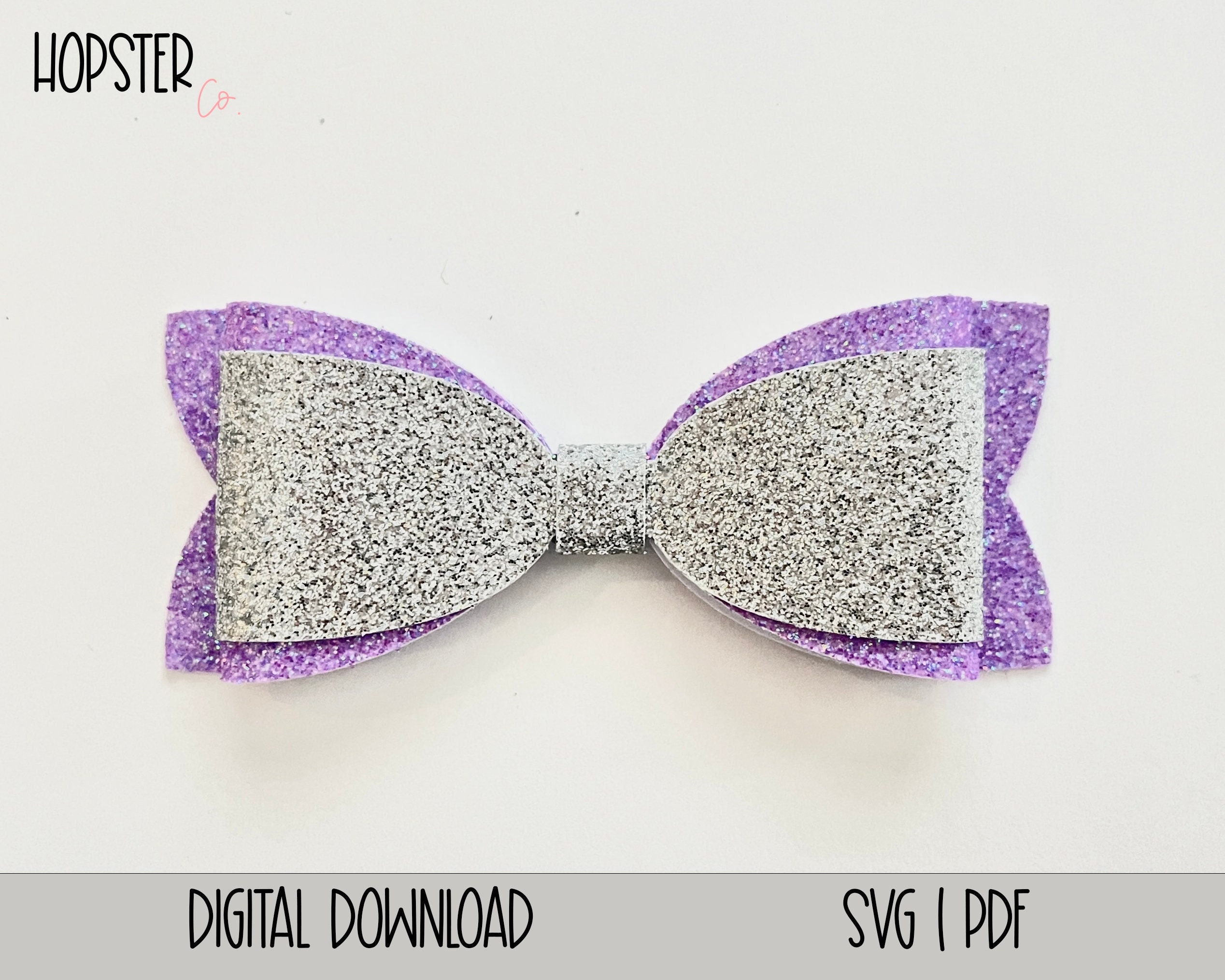 Hair Bow SVG Template Bow Svg Leather Bow Template Hair - Etsy UK