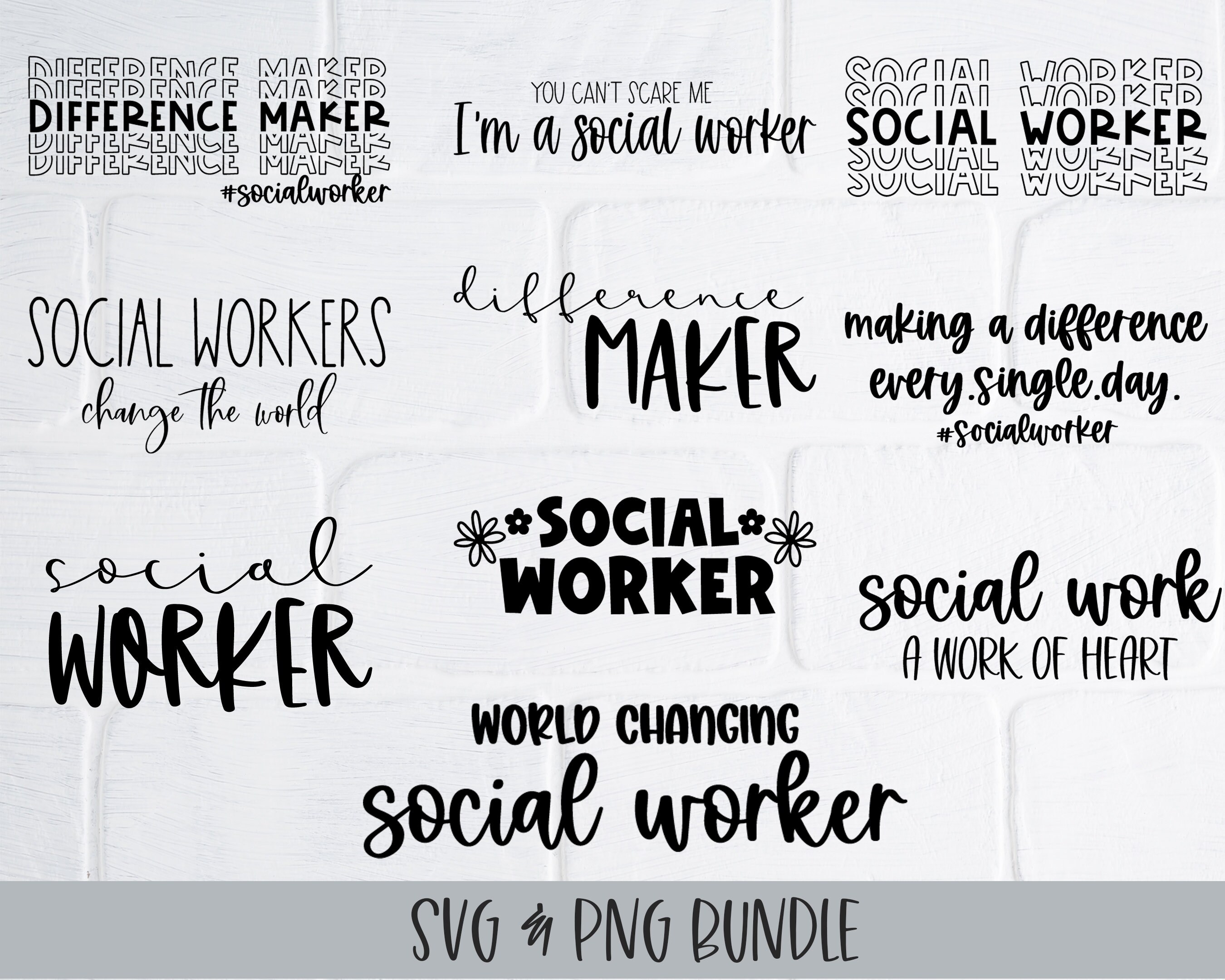 Social Worker Svg Png Bundle Social Work Svg Counselor Svg | Etsy