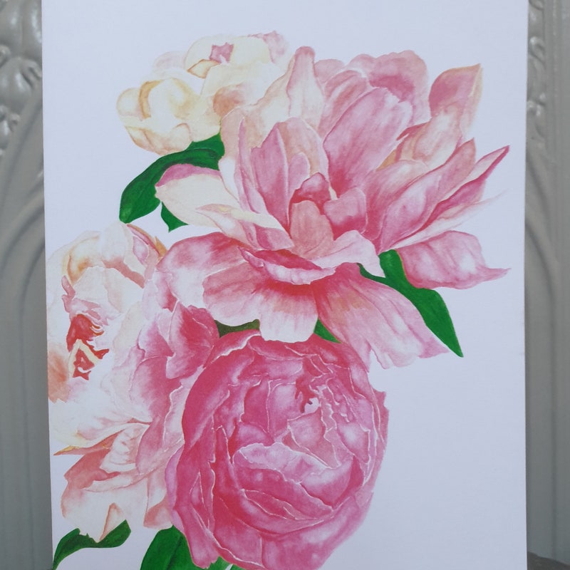 Peony Card - Etsy UK