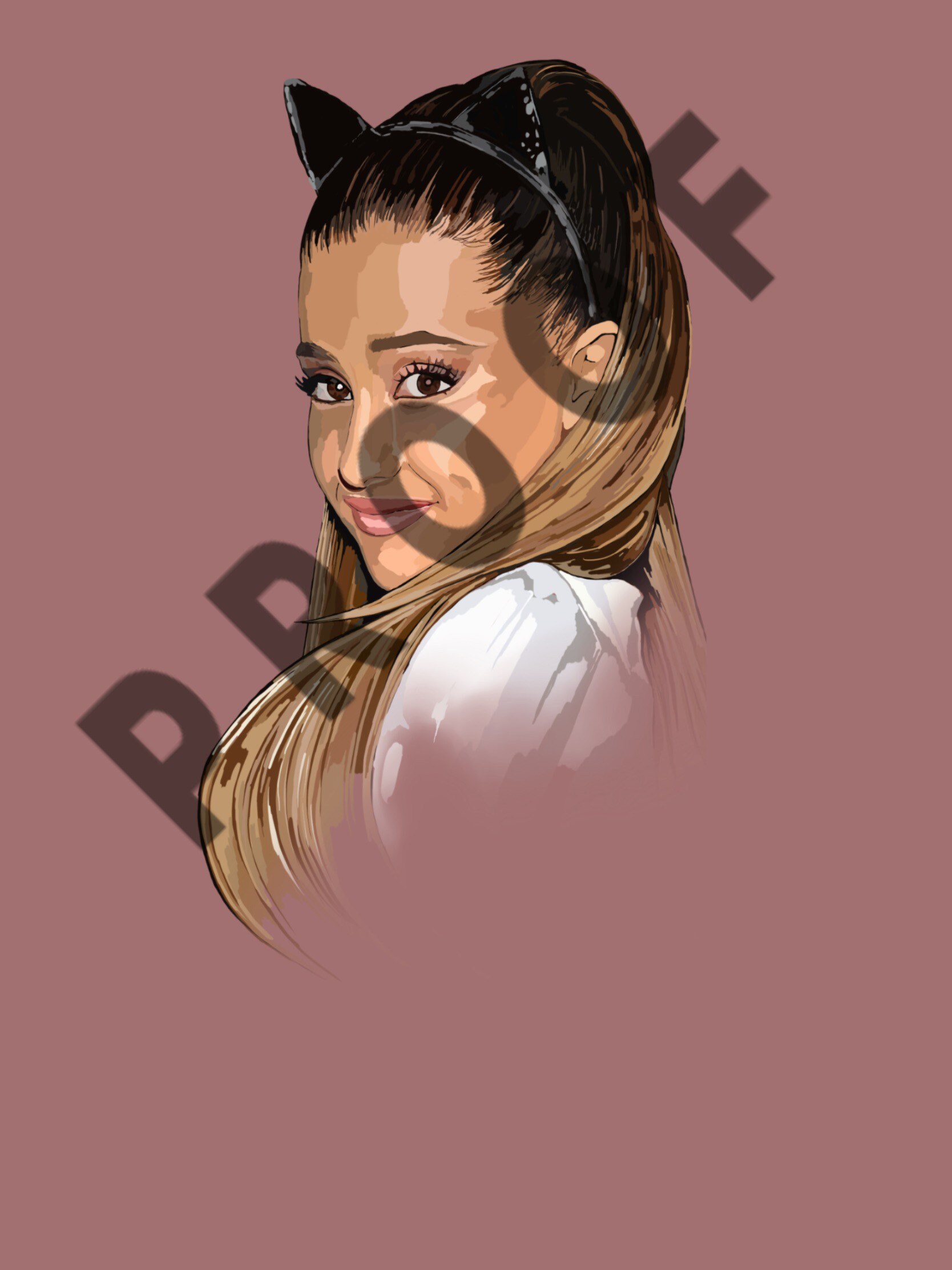 Ariana Grande Cartoon Drawing Problem