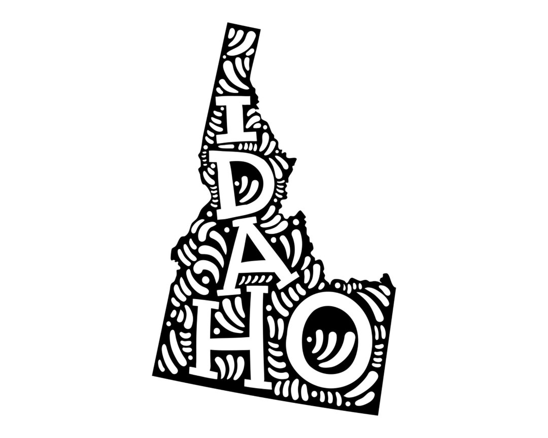 Can Cooler Graphics - Idaho Text - SVG, PNG Files for Cricut, HTV ...