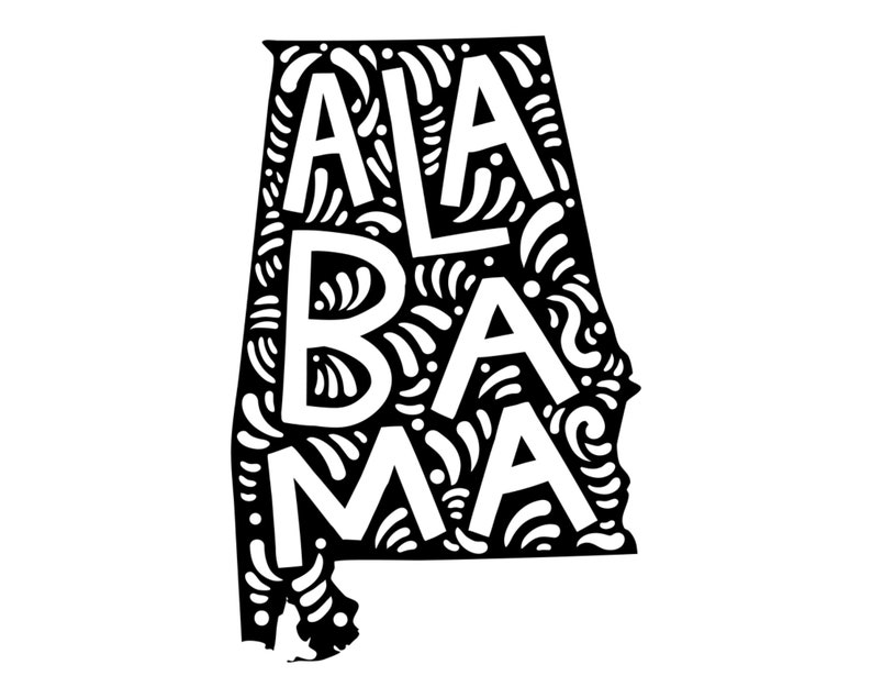 Can Cooler Graphics Alabama Text SVG PNG Files for - Etsy
