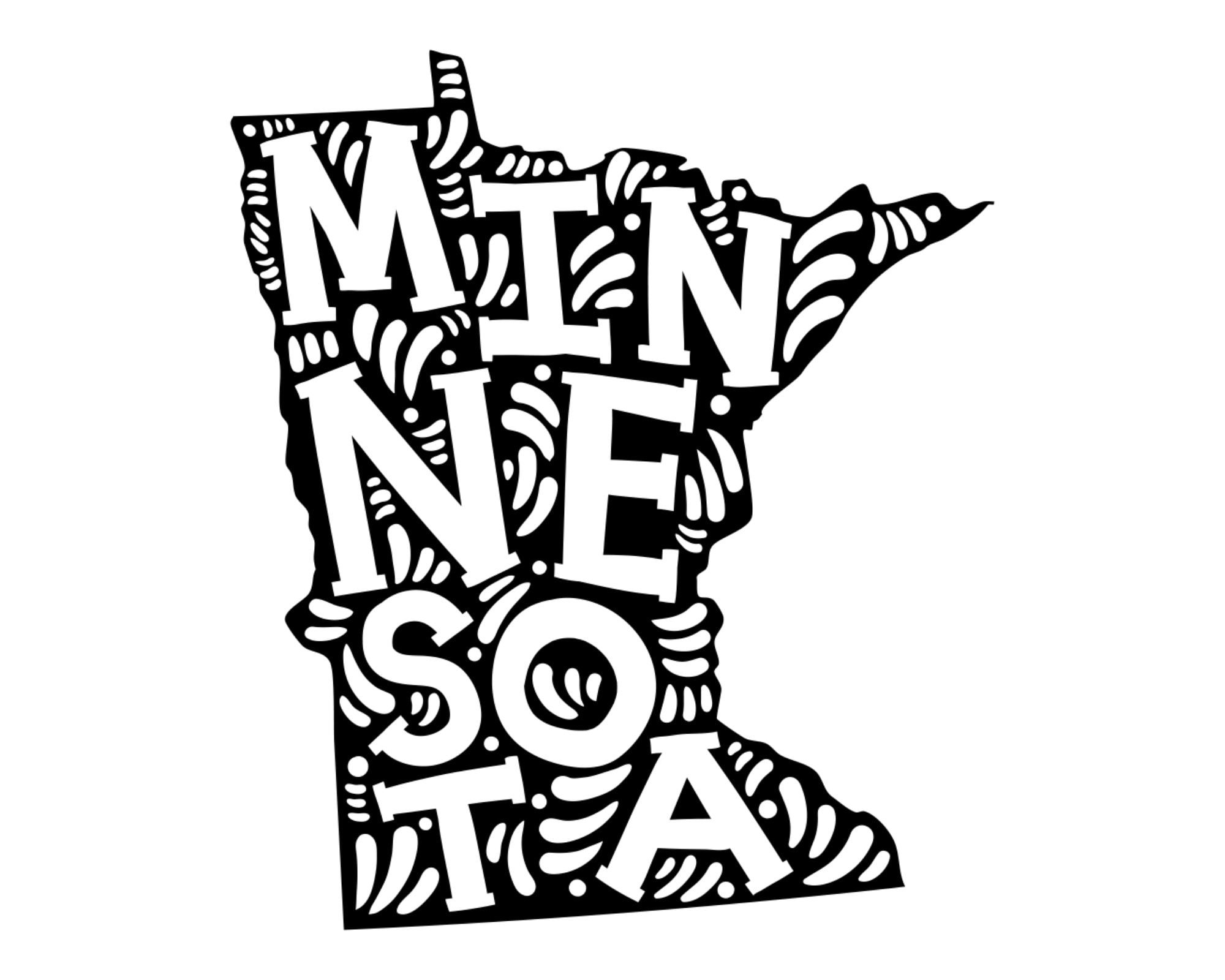 Can Cooler Graphics Minnesota Text SVG PNG Files for - Etsy