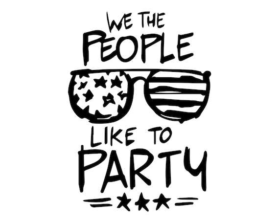 Can Cooler Graphics We the People Like to Party SVG PNG - Etsy