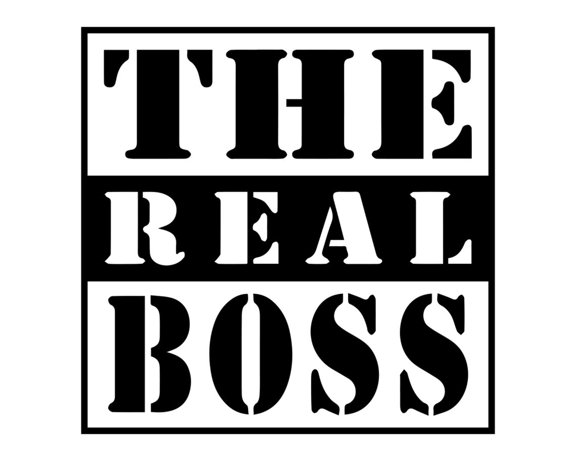 Can Cooler Graphics - the Real Boss - SVG, PNG Files for Cricut, HTV ...