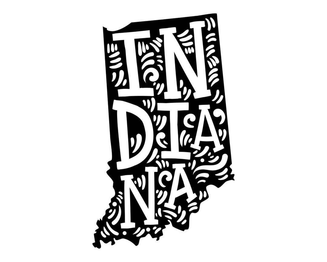 Can Cooler Graphics - Indiana Text - SVG, PNG Files for Cricut, HTV ...