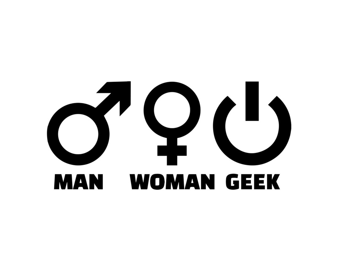Can Cooler Graphics - Man Woman Geek - SVG, PNG Files for Cricut, HTV ...