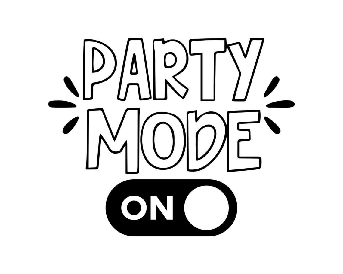 Can Cooler Graphics - Party Mode on - SVG, PNG Files for Cricut, HTV ...