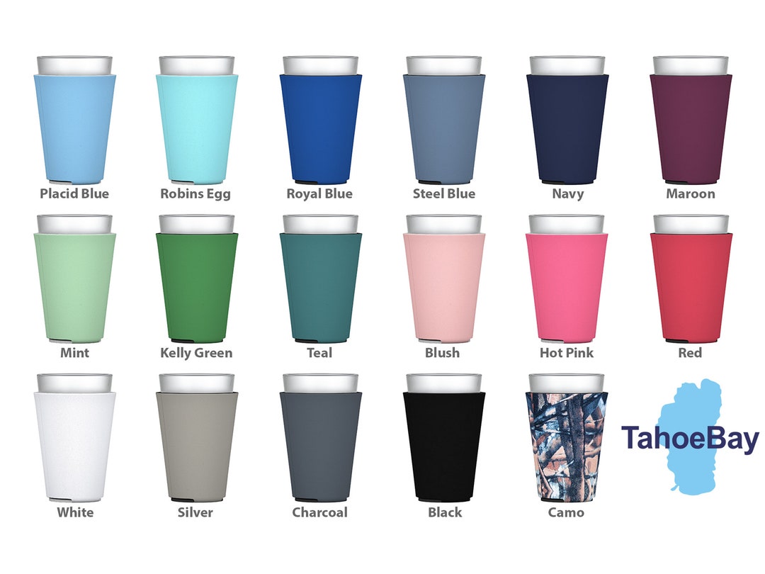 Blank Pint Glass Sleeves (6-pack) 16 Ounce Insulating Foam Collapsible ...