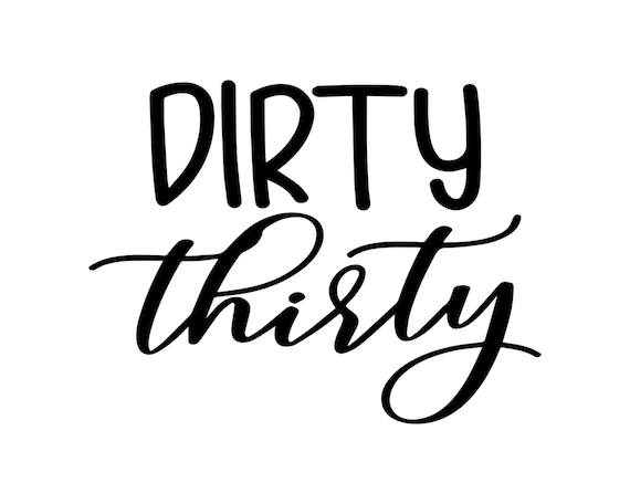 Can Cooler Graphics Dirty Thirty SVG PNG Files for - Etsy Australia